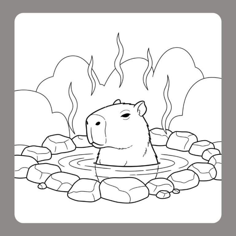 Tải ngay 77+ tranh tô màu capybara đáng yêu cho bé