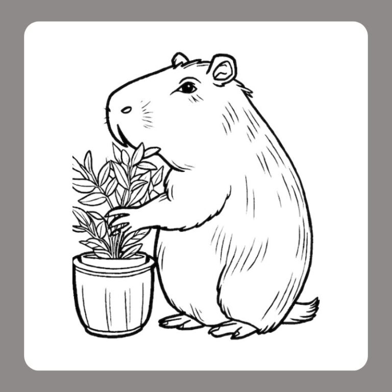 Tải ngay 77+ tranh tô màu capybara đáng yêu cho bé