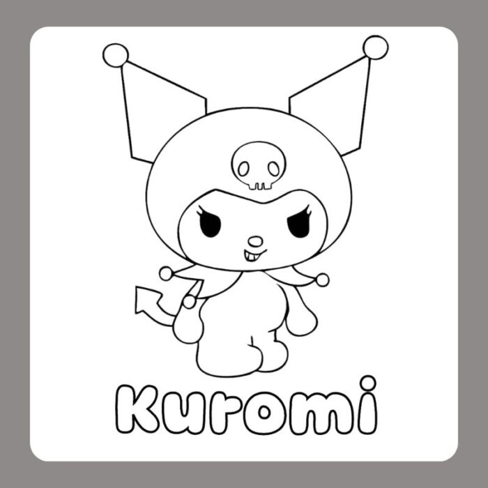 Bộ sưu tập 97+ tô màu Kuromi đẹp, dễ thương cho bé